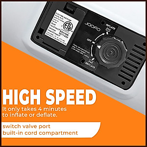 JOOFO Queen Air Mattress with Built-in Pump,Double Height 18-inch Inflatable Bed for Camping,Home and Travel-Queen Size