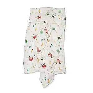 Loulou Lollipop Soft Baby Swaddle Blanket Muslin Wrap Receiving Blanket for Newborn to Toddler Girl and Boy, Large 47” by 47” - Animal Farm…