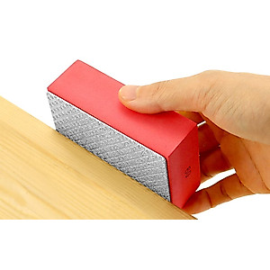 QWORK Diamond Hand Polishing Pads, 4 Pack Grid Sharp Sanding Block Kit, 60#,100#,200#,400# Diamond Hand Polishing Pads for Stone, Glass Granite Marble Concrete Stone Sanding and Polishing