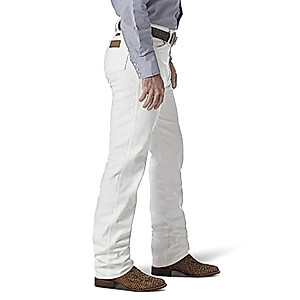 Wrangler Men's 13MWZ Cowboy Cut Original Fit Jean, White, 36W x 30L