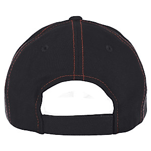 Checkered Flag Men's Adjustable Charcoal Gray & Black Hat