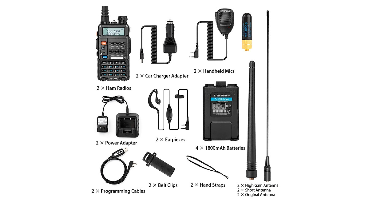 BAOFENG UV-5R Pro Ham Radio - Long Range Walkie Talkies