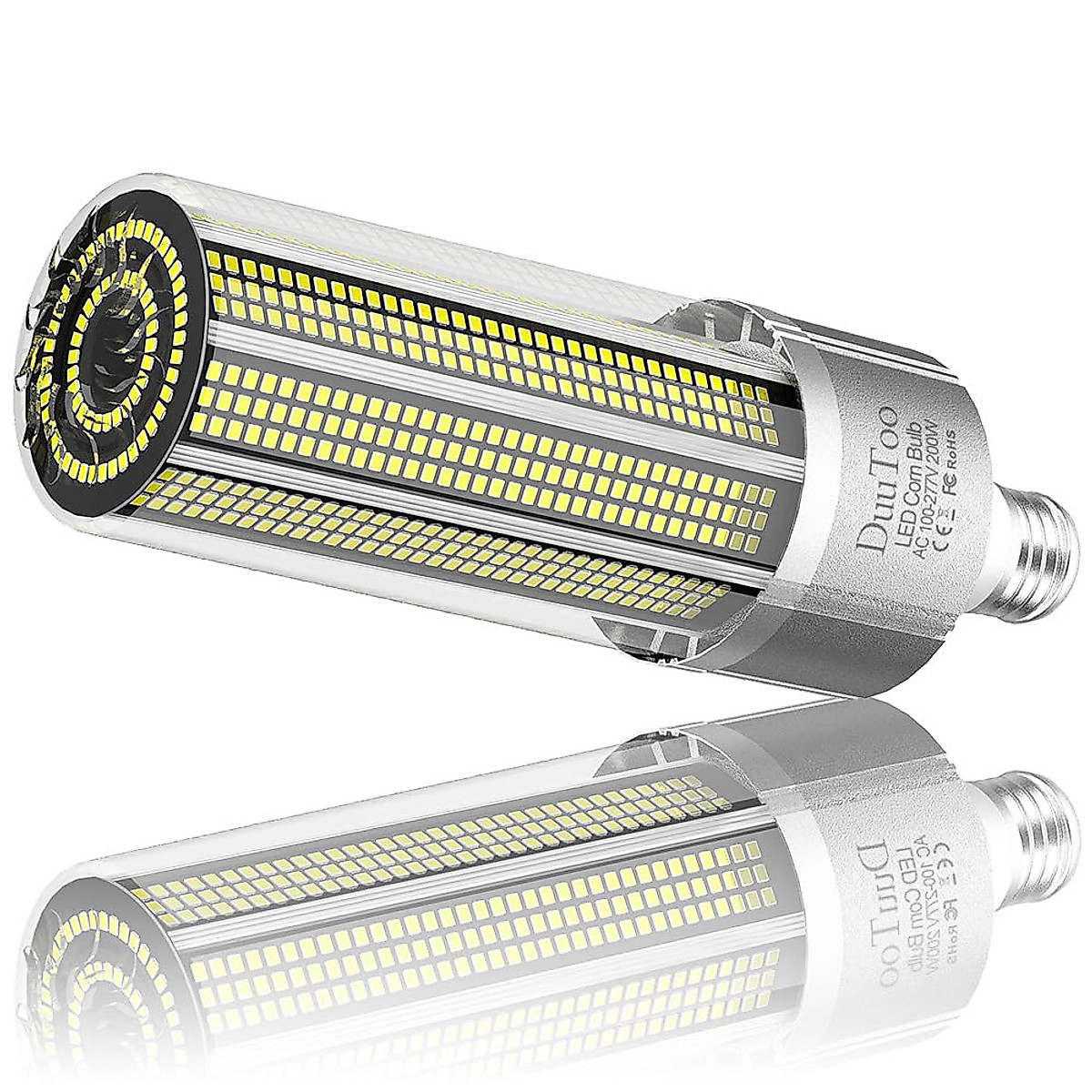DuuToo 1000Watts Equivalent LED Corn Light Bulbs 200W E39 Mogul Base Lamp 5000K Daylight Super Bright 28950Lumens Indoor Large Area Lights AC110V Warehouse Workshop Gymnasium Shop Commercial Lighting