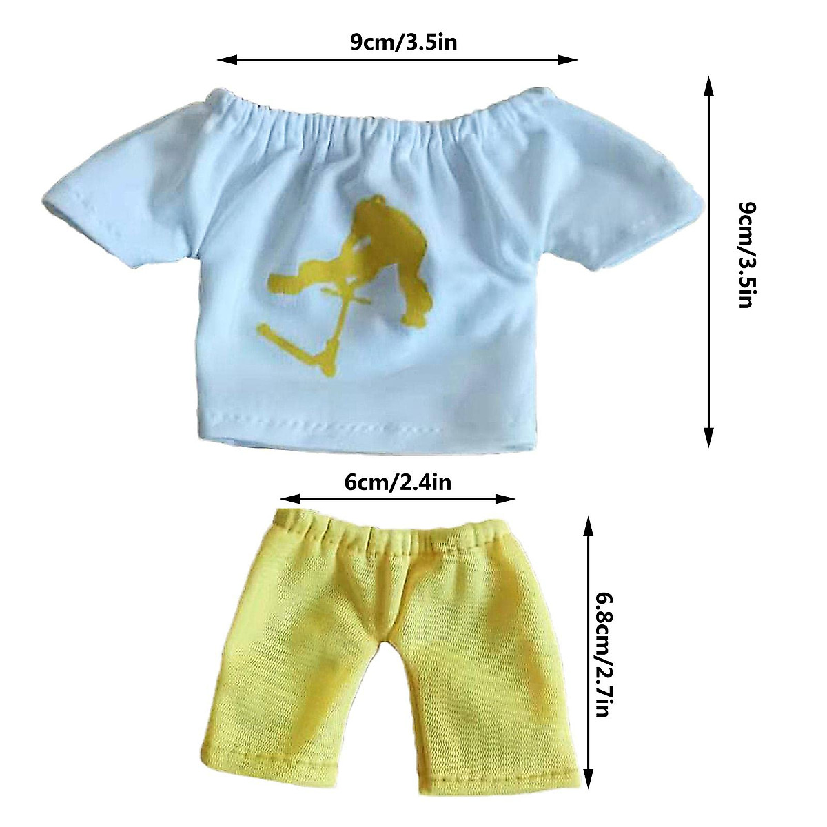 shenyan Fingertip Clothes Set - Finger Pants T-Shirt Scooter Skateboards Tools Outfit Accessories for Kids Children Toy Game, Interactive Toys Movement Favors Blue Yellow Green