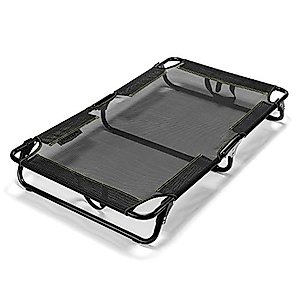 Homevative Folding Elevated Pet Bed, No Assembly, Indoor/Outdoor, Low Profile, Non-Slip Feet, Travel Bag Included. 42" x 24" x 5-1/2"