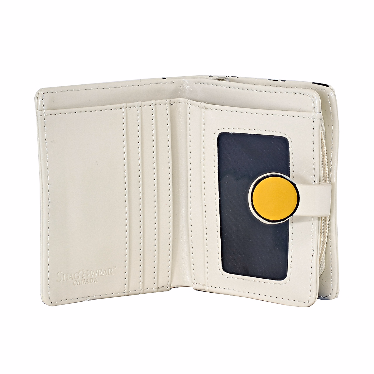 Shag Wear Egyptian Small Zipper Bi-Fold Women's Wallet (Cream)