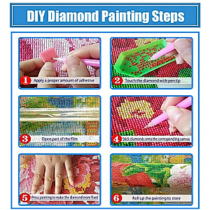 5D Diamond Painting Kits for Adults - Beach Diamond Art Kits for Adults Kids Beginner,DIY Starfish Seashells Diamond Painting Full Drill Round Rhinestone for Home Wall Decor 11.8X15.7inch