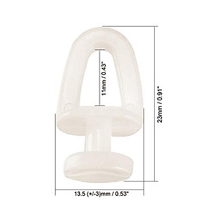 uxcell Curtain Track Plastic Drapery Rail Sliding Glider for Windows Shower Curtain Tracks 11mm Dia 50 Pcs