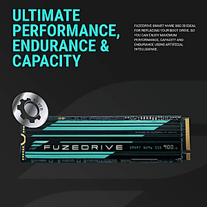 Enmotus FuzeDrive SLC Hybrid SSD 900GB PRO Gaming M.2 Gen 3 PCIe NVMe Built-in Artificial Intelligence w/ x4 TBW Endurance, Up to 3470 MB/s Read – 2000MB/s Write (P200-900/24)