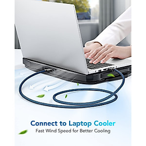 ANDTOBO USB 3.0 A to A Male Cable 6.6 FT, USB 3.0 Male to Male Cable Double End USB Cord Compatible with Hard Drive Enclosures DVD Player Laptop Cooler - Blue