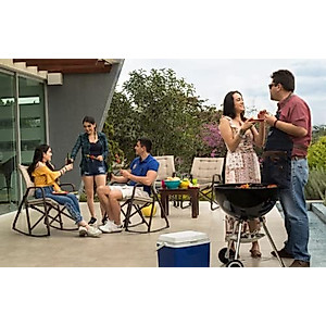 STRONGBACK Outdoor Patio Rocker, Portable Folding Rocking Chair with Lumbar Support, Great Outdoor Chair for Patio Furniture, Balcony, Camping, and Lawn, Single