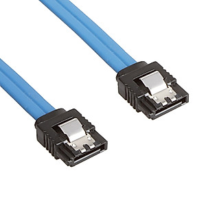 LIANSHU 6Pack Straight SATA III Cable 6.0 Gbps L=24 Inches 6 Gbps Data (6Pack Blue)
