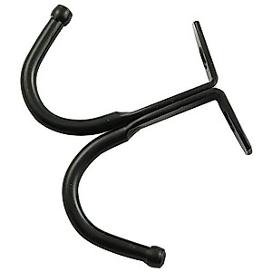 Youliang 5pcs Black Double Prong Hook for Towel, Robe, Coat Clothes 50kg Load Bearing