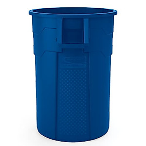 Suncast Commercial Products 44 Gallon Utility Trash Can, Blue, TCU44BL
