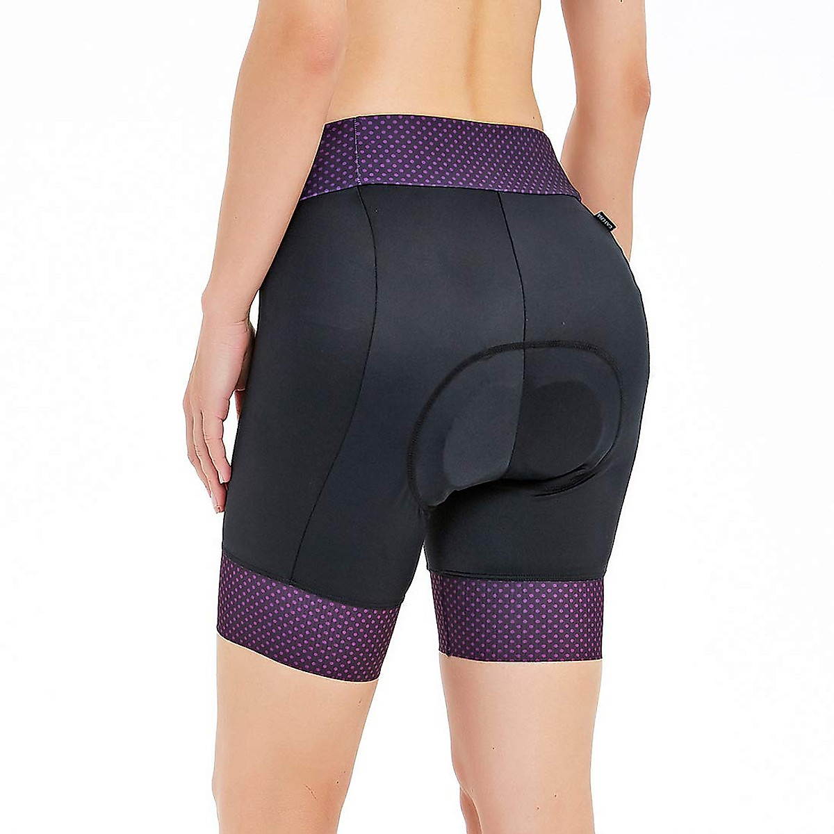 CATENA Women's Bike Shorts 3D Padded Cycling Short Pants for MTB Road Bicycle Multi Color (Purple, Large)