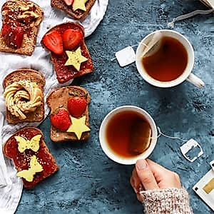 Dicunoy Tea Bag Organizer Rack, 120 Tea Bags Storage Holder, Wall Mounted 2 Tier Stainless Steel Tea Bags Caddy Stand for Coffee, Cabinet, Cupboard, Pantry, Counter Top Organizing