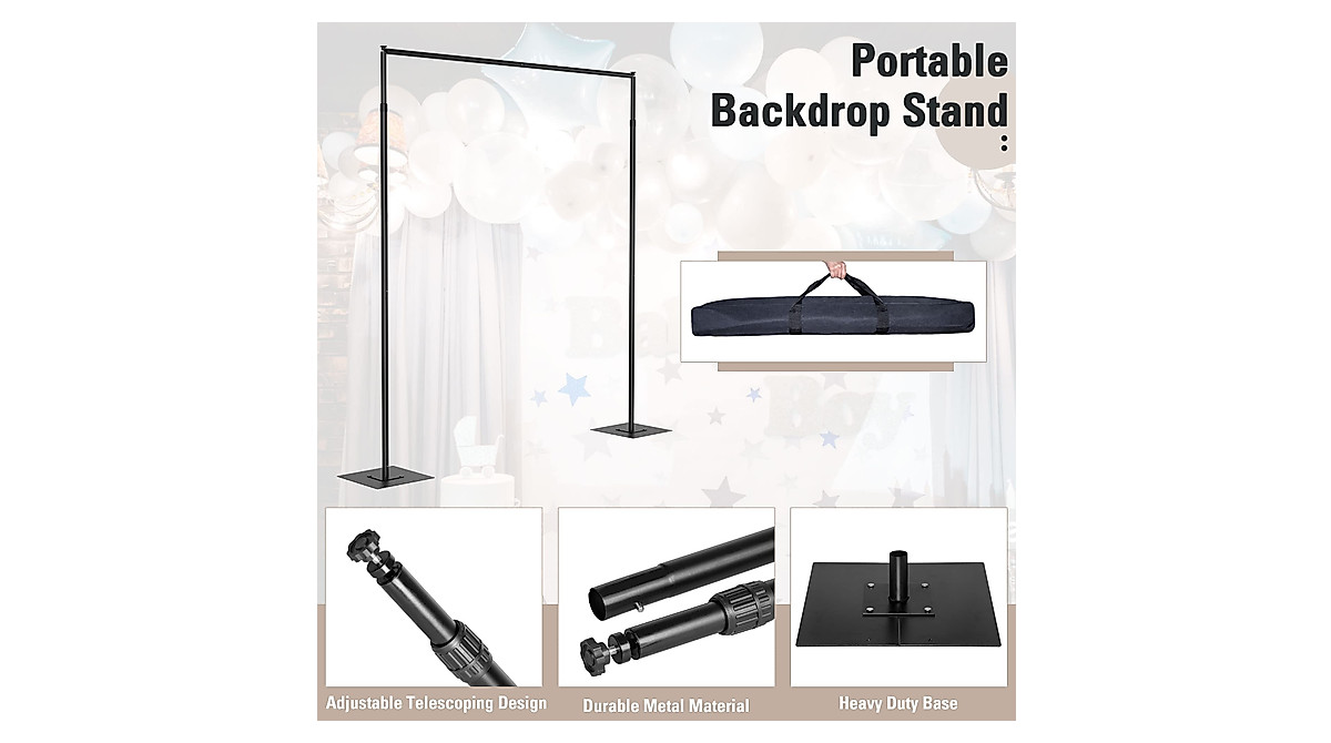 Lonseng Adjustable Backdrop Stand for Events & Photos