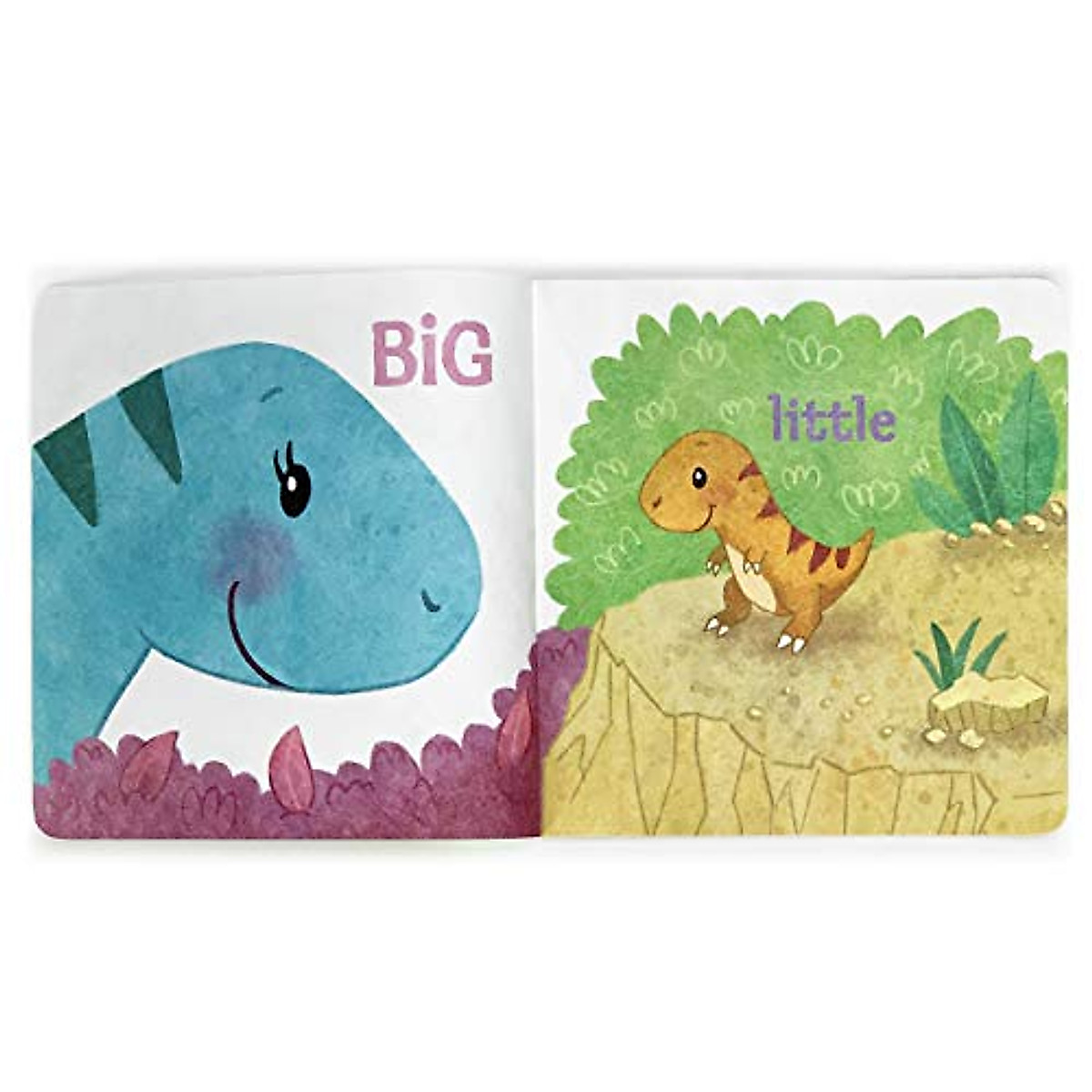 Tuffy Dinosaurs Big & Little Book - Washable, Chewable, Unrippable Pages With Hole For Stroller Or Toy Ring, Teether Tough, Ages 0-3 (Baby's Unrippable) (A Tuffy Book)