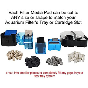 Penn-Plax Nitrate Reducer Aquarium Filter Media Pad – Easy to Cut into Any Size Your Filter Requires – 10” x 18”