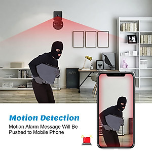 WiFi Mini Camera 4K FHD Small Camera, Smartphone App Remote Access, Nanny Cam Security Cam with AI Motion Detection, Auto Night Vision Built-in High-capacity Battery for Indoor Outdoor Wireless Cam