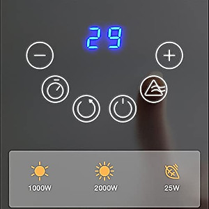 Outdoor Garden Heater Ceramic Space Heater, 2000W Portable Quiet Heater with Remote Control & 12h Timer, Thermostat, Overheat & Tip-Over Protection, Electric Rotating Heater Patio