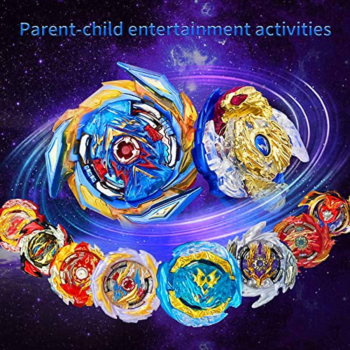 BeyBtatle Battling Top Burst Gyro Toy Set Combat Battling Game 10 Spinning Tops 1 St. Sword Ver Launcher + 2 bidirectional launchers with Portable Storage Box Gift for Kids Children Boys Ages 6+