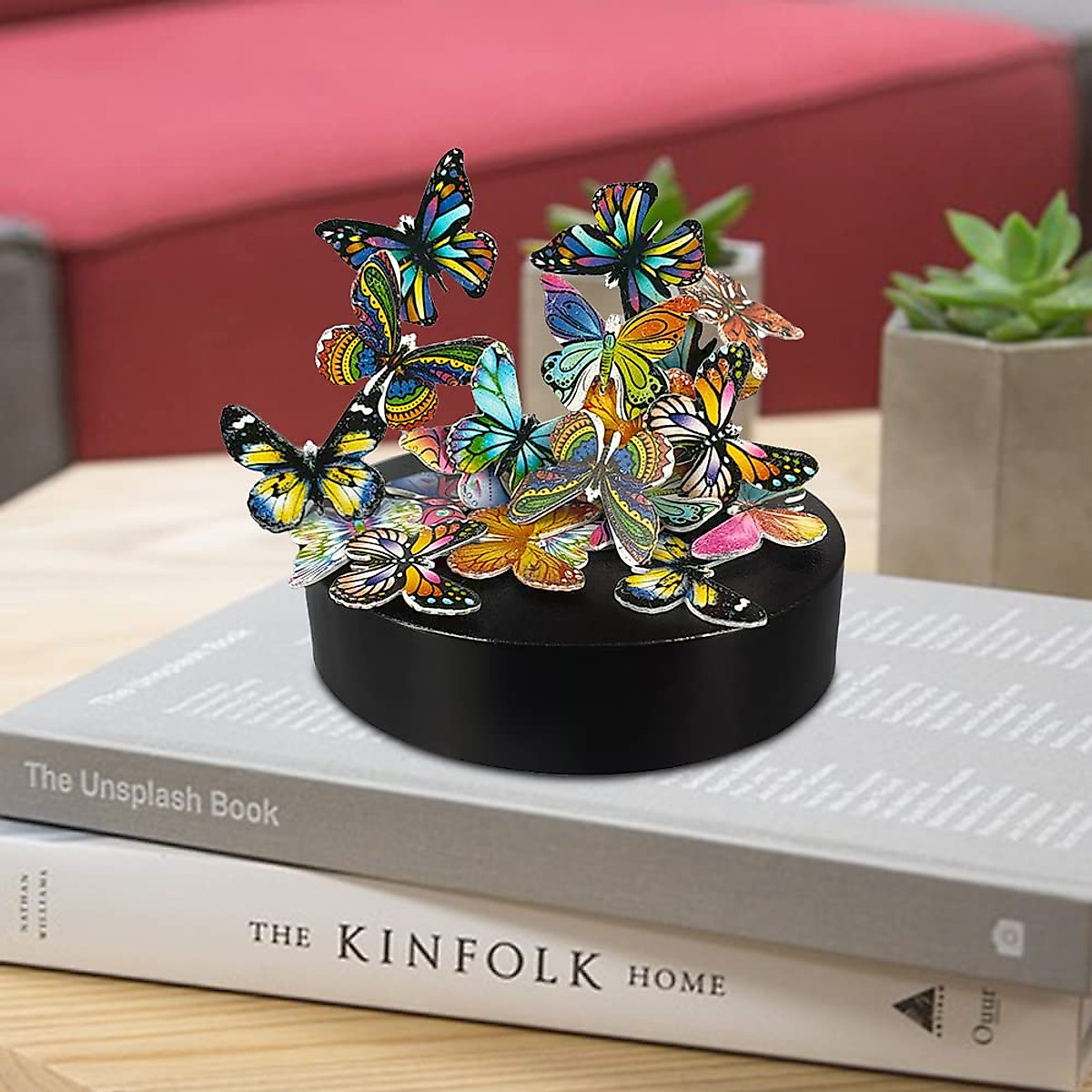 LICRAFT Desk Sculpture Butterflies Desktop Stress Relief Toy Fidget Toy for Anxiety Office Gift (22pcs Butterflies)