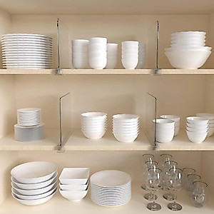 Generic Set of 12 Acrylic Shelf Dividers - Clear, Stylish, Durable Organizers for Closet, Towel, and Home Storage - Practical, Stylish, and Functional Shelf Dividers, SA001