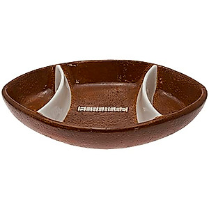 Boston International Ceramic Chip and Dip Serving Super Bowl Party, 12 x 8-inches, Football Fever
