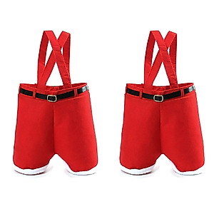 MSQ Christmas Decorations Table Decorations 8pcs Christmas Knife and Fork Covers Red Christmas Caps Cutlery Holder Santa Hat Xmas Party Dinner Novelty Decorations Best for Thanksgiving Day/Christmas
