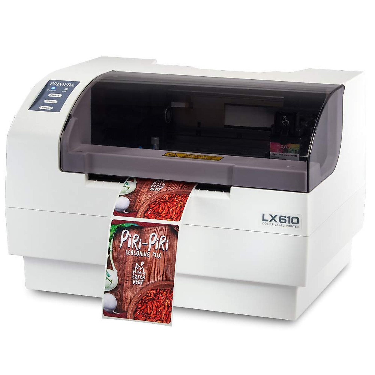 Primera LX610 Color Inkjet Label Printer with Plotter Cutter 74541 - Print and Cut Any Label Shape or Size in One Machine. Prints Up to 5 Inches Wide