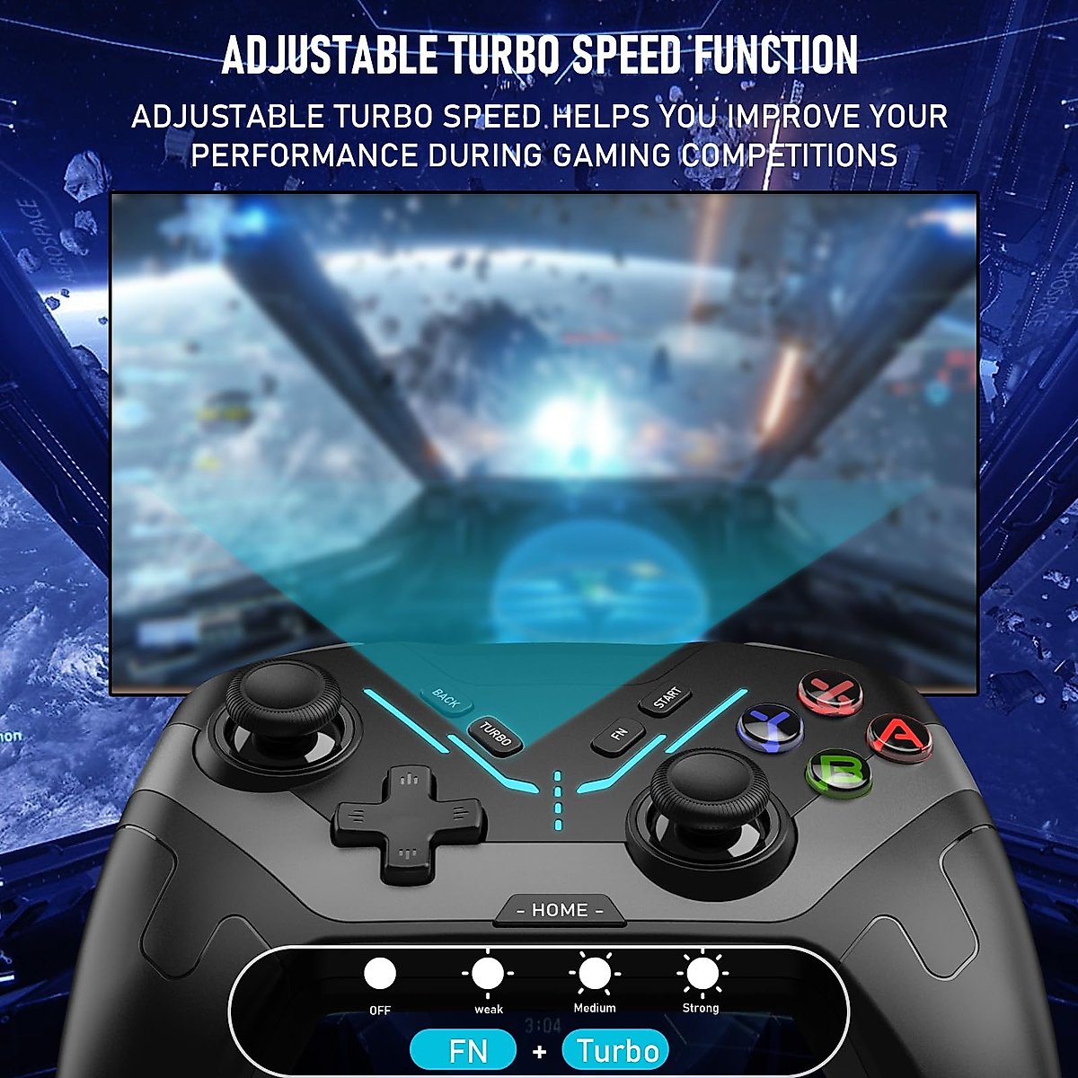 Diswoe Wireless Controller for Switch/Lite/OLED, Controller with a Mouse Touch Feeling on Back Buttons, Pro Controller with Wake-up,Programmable, Turbo Function