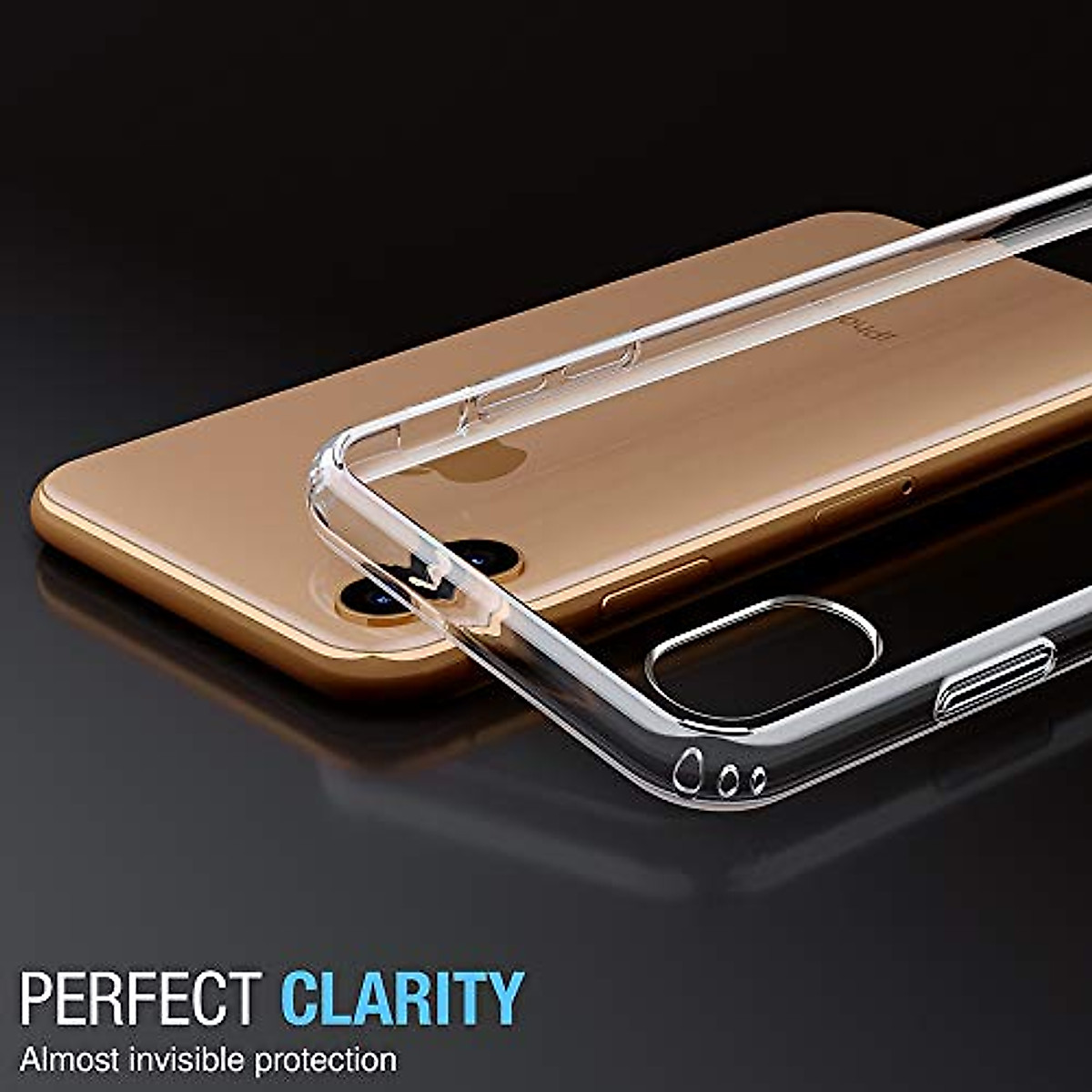 FlexGear Case for iPhone X XS with 2X Tempered Glass Screen Protectors [Full Protection] - Crystal Clear