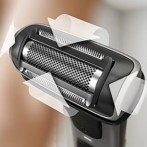 Philips Norelco Bodygroom Series 7000 Showerproof Body Trimmer & Shaver with Case and Replacement Head, BG7040/42