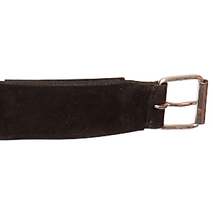 Acerugs REAR CINCHES for WESTERN SADDLES HORSE BUCKING STRAP BACK GIRTH PREMIUM SMOOTH LEATHER with BILLET KEEPERS (Black Tooled)