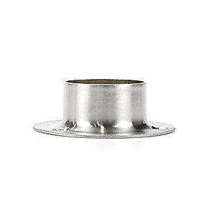 Rannb Stainless Steel Closet Rod Flange Holder Shower Rod Flange Set Socket Bracket Support Fits 32mm/1.25" Rod - 8pcs