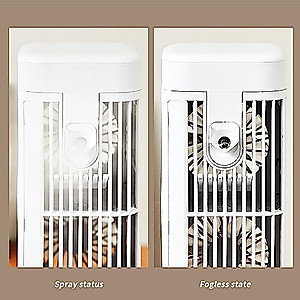 Latest Version Summer Air Conditioners, High Power Automatic Remote Head Air-Conditioner, USB Air-Conditioner Humidifier with 3-Speed with Automatic Head Shaking for Office Bedroom