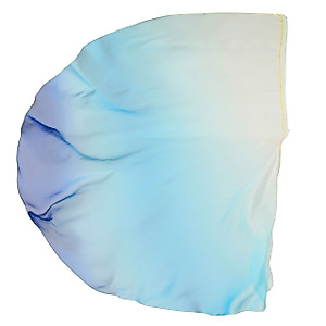 Wuchieal Porphetic Praise Dance Worship Flex Flags, radius 55&quot; x 74&quot; semicircle Dance Ministry Streamer (6#WHITE-BLUE-BLUE)