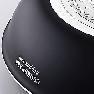 COOKSMARK Copper Pan 12-Inch Nonstick Induction Frying Pan with Lid and Cool-Touch Handle, Copper Ceramic Skillet, Saute Pan, Dishwasher Safe Oven Safe