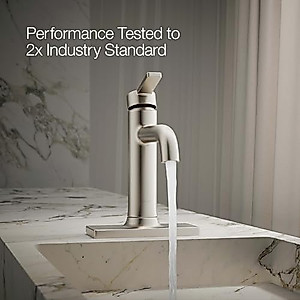 Kohler 28126-4N-BN Venza Bathroom Sink Faucet, 0.5 gpm, Vibrant Brushed Nickel