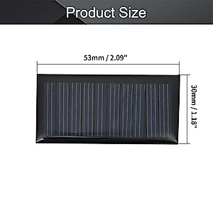 Fielect 5V 0.15W Polycrystalline Mini Solar Panel Module DIY for Light Toys Charger 53x30mm 1Pcs