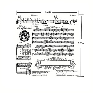 Musical Note Score Staff Clear Stamps Transparent Silicone Stamp Album Cards Rubber Stamp for Card Making Decoration and DIY Scrapbooking