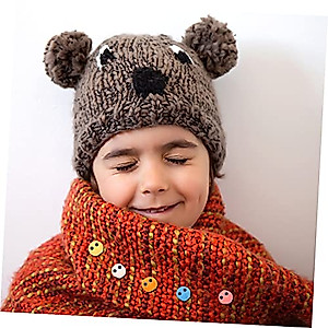 Pompom Balls with Wiggle Eyes Mini Pom Poms 2 Sets Handmade Fur Ball Nylon Yarn Puffer Ball Large, Medium and Small Bulk Crafts Assorted Pompoms