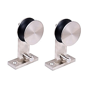 TMS 5FT European Modern Satin Stainless Steel Sliding Barn Wood Door Closet Hardware