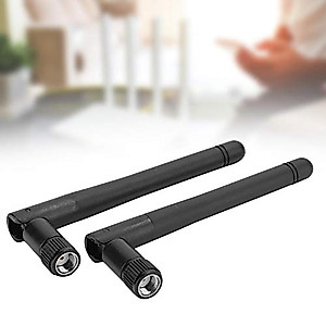 2Pcs 5DBI DualBand 2.4G/5G Omni-Directional WiFi Antenna with RP-SMA Connector for Wireless Network Router, PCI/PCIe Card, USB Adapter, IP Camera(4.3in)