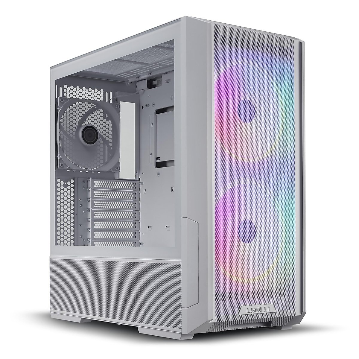 Lian Li Lancool 216 Mid-tower case with high cooling performance - Includes dual front 160MM PWM fans and 1 rear 140MM PWM fan - Airflow focused - Up to 10 fans (LANCOOL 216R-W WHITE)