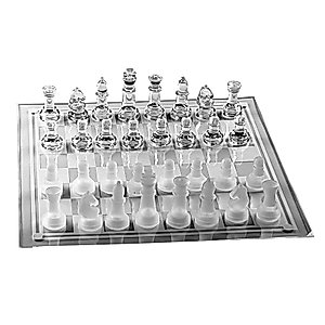 Upgraded Acrylic Chess Board Anti-Broken Elegant Glass Chess Pieces Chess Game Chess Set Chess Game