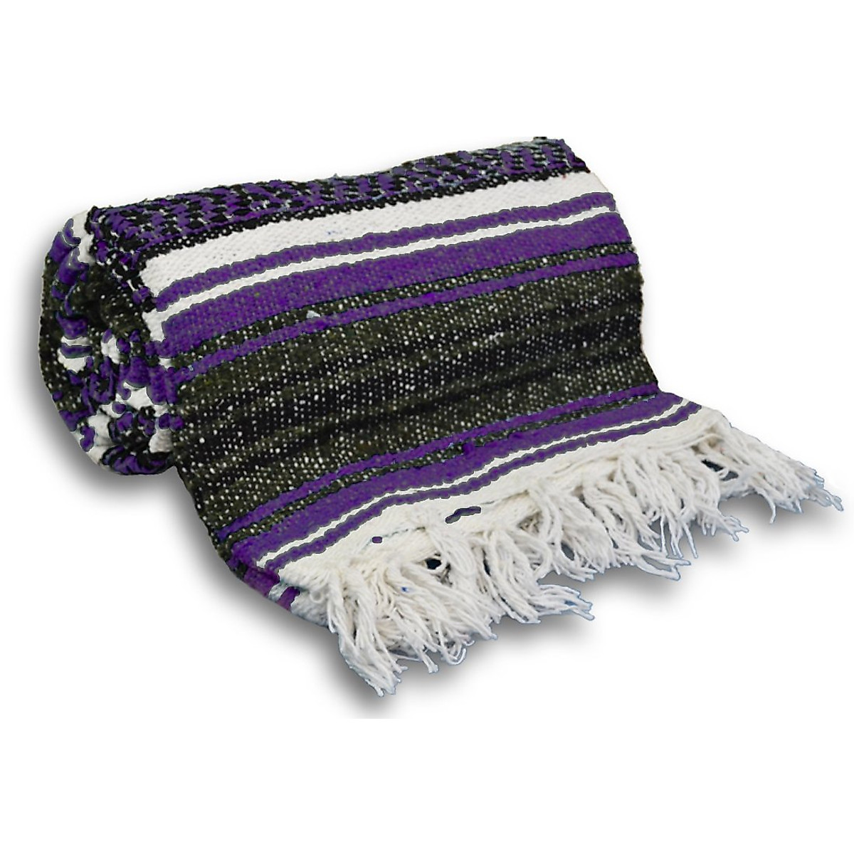 YogaAccessories Traditional Mexican Yoga Blanket - Dark Purple