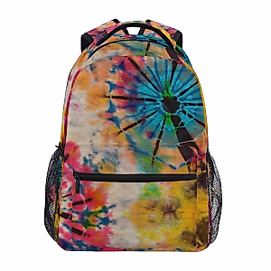 ZZKKO Tribal Ethnic Tie Dye Boys Girls School Computer Backpacks Book Bag Travel Hiking Camping Daypack
