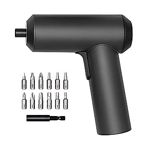 Xiaomi Mi Cordless Screwdriver 3.6V, 2000mAh Rechargable Battery. Patented One-piece body with USB-C charging port. High 5-N.m Torque Cordless Portable Screwdriver with 12 pieces of S2 Steel Bits